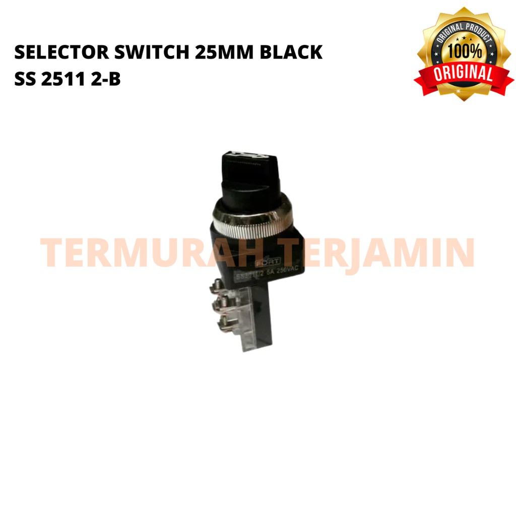 Jual SELECTOR SWITCH 25MM BLACK SS 2511 2-B | Shopee Indonesia