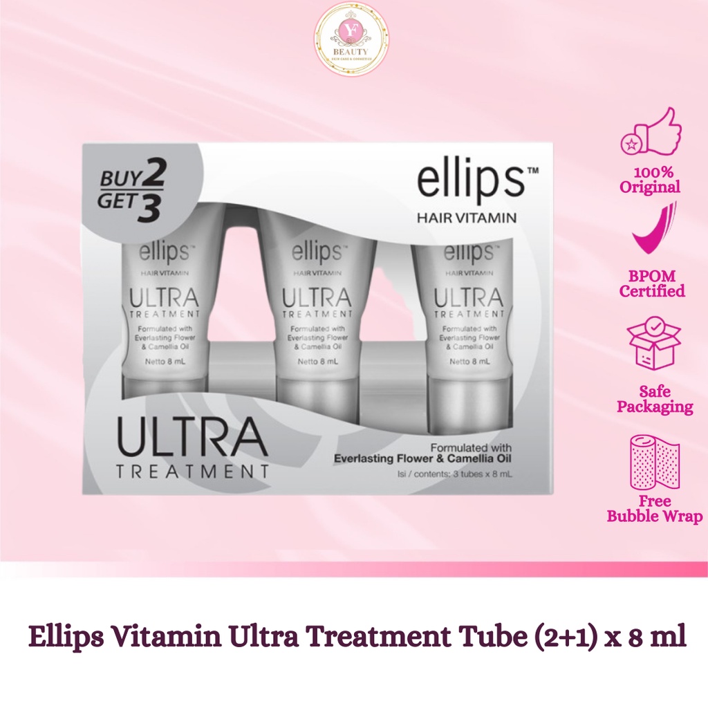 Jual YF BEAUTY Ellips Vitamin Ultra Treatment Tube (2+1) x 8 ml | Shopee Indonesia