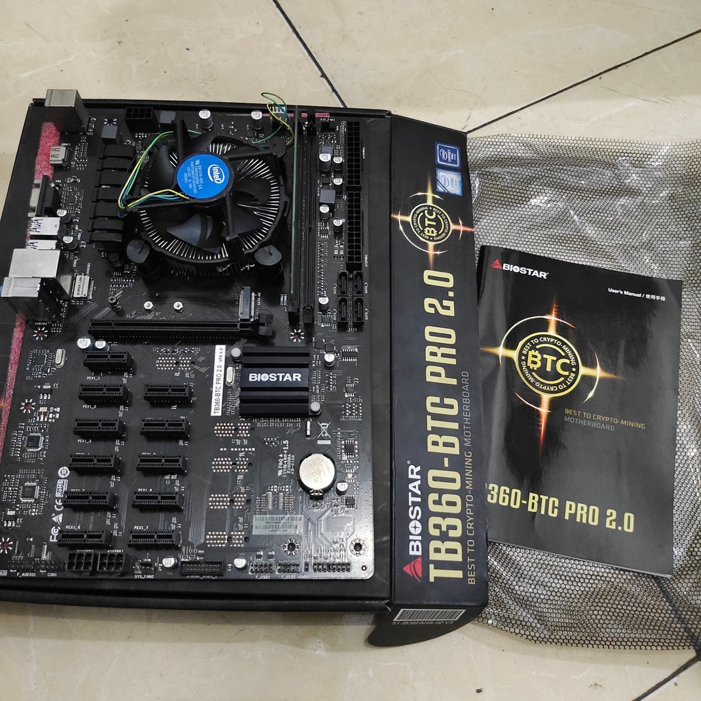 Jual mobo biostar tb360 btc + proci seri G4900 + ram 4gb | Shopee Indonesia