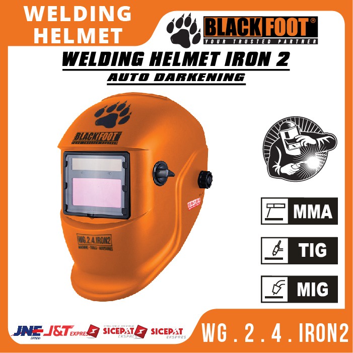 Jual Topeng Las Pelindung Wajah Blackfoot Welding Helmet Iron 2 Auto ...