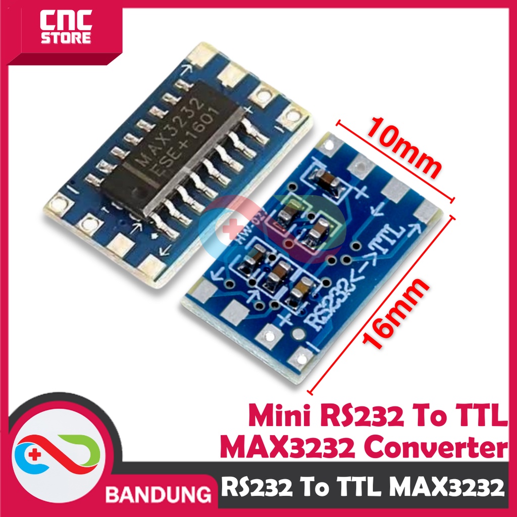 Jual MINI RS232 TO TTL MAX3232 CONVERTER ADAPTOR MODULE SERIAL PORT ...
