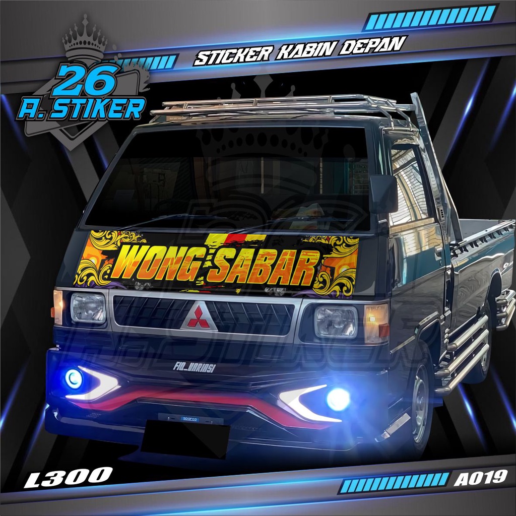Jual Stiker Decal Kabin Depan WONG SABAR L300, FUTURA, NEW CARRY, DLL ...
