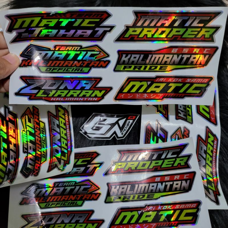 Jual stiker viral sticker matic hologram 1 set | Shopee Indonesia