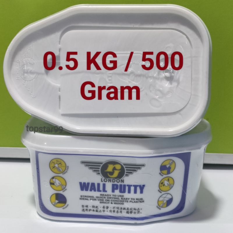 Jual Dempul RJ London Wall Putty 0.5kg /500 gram Dempul Motor Mobil ...