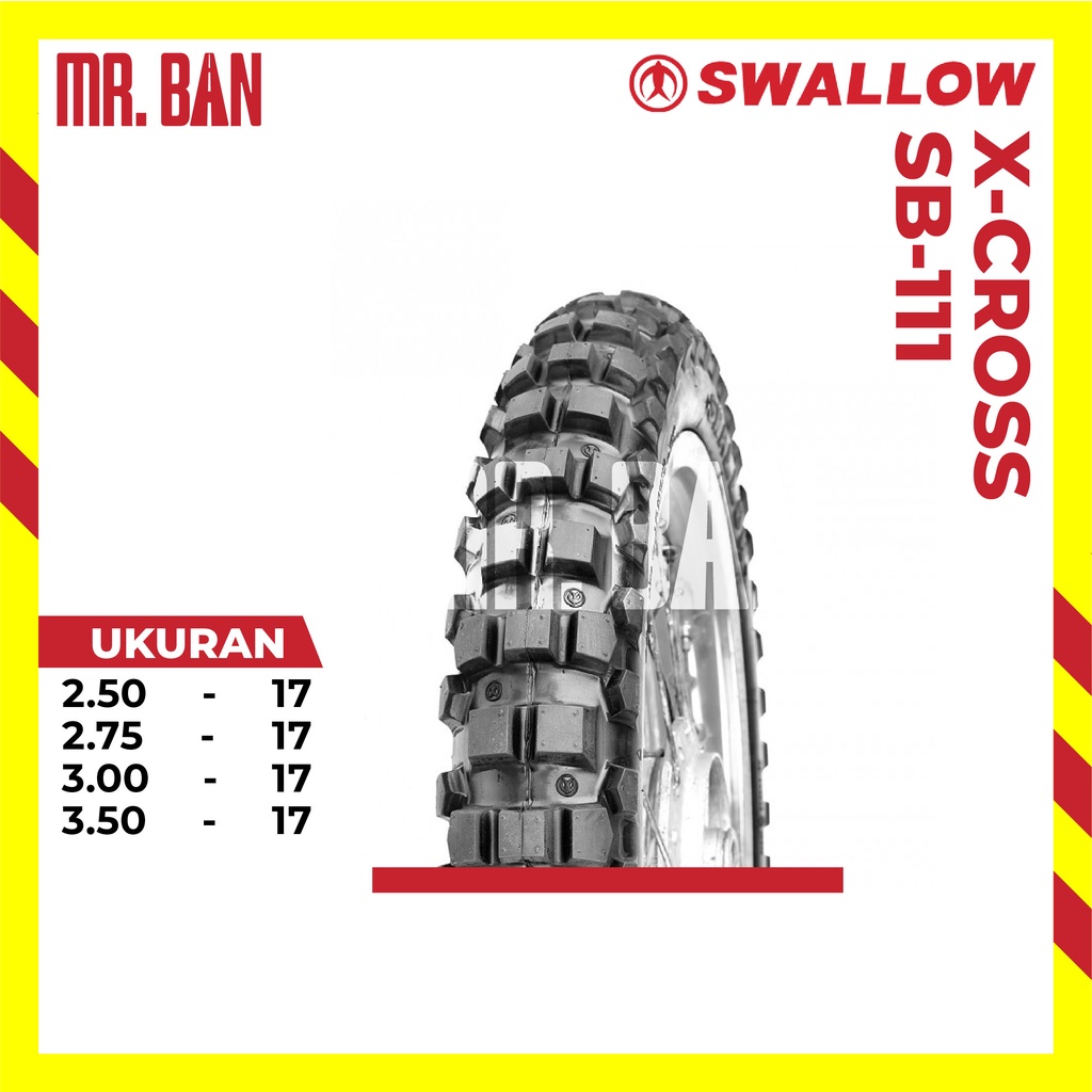Jual BAN MOTOR TRAIL RING 17 SWALLOW X-CROSS SB-111 TUBETYPE (TT) 250 ...