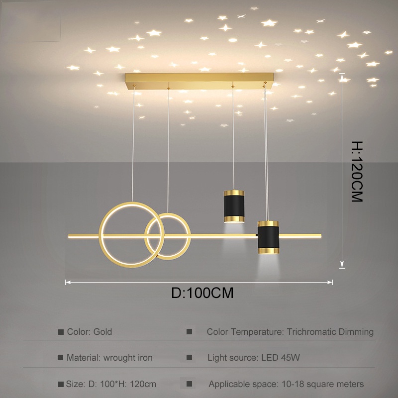 Jual Lampu Gantung Ruang Makan Minimalis lampu makan Lampu mini bar Lampu gantung Nordic Remote ...