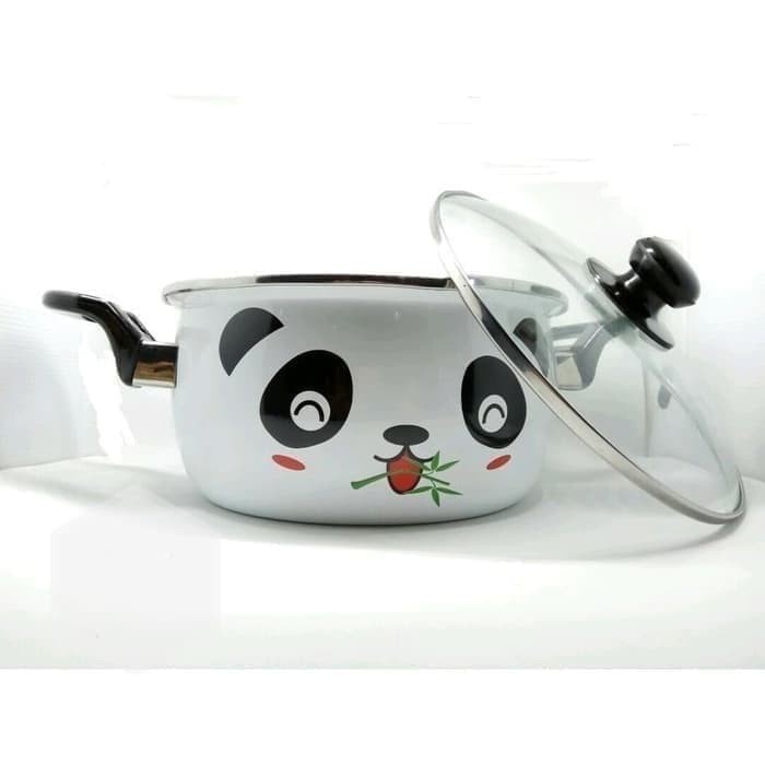 Jual MASPION Panci Enamel Hello Panda Ukuran 18 cm HELLOPANDA18-Panci ...