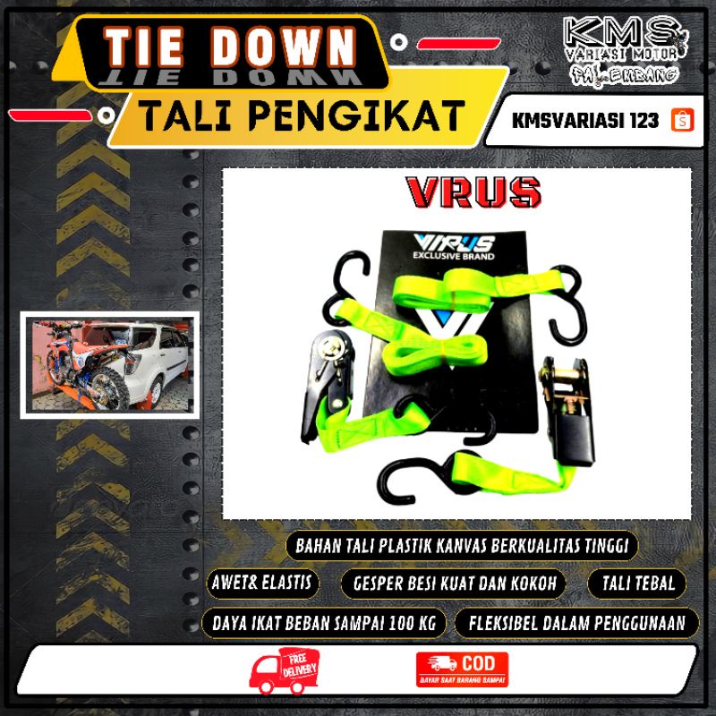Jual tali tie down crossbone tali krek tali ti don tali pengikat barang ...