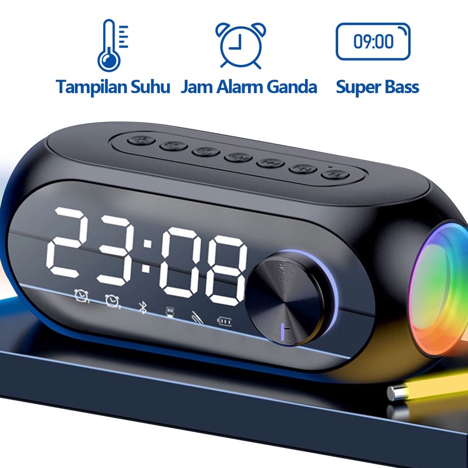 Jual Jovitech Speaker Bluetooth Jam LED Smart Multi-function Alarm ...