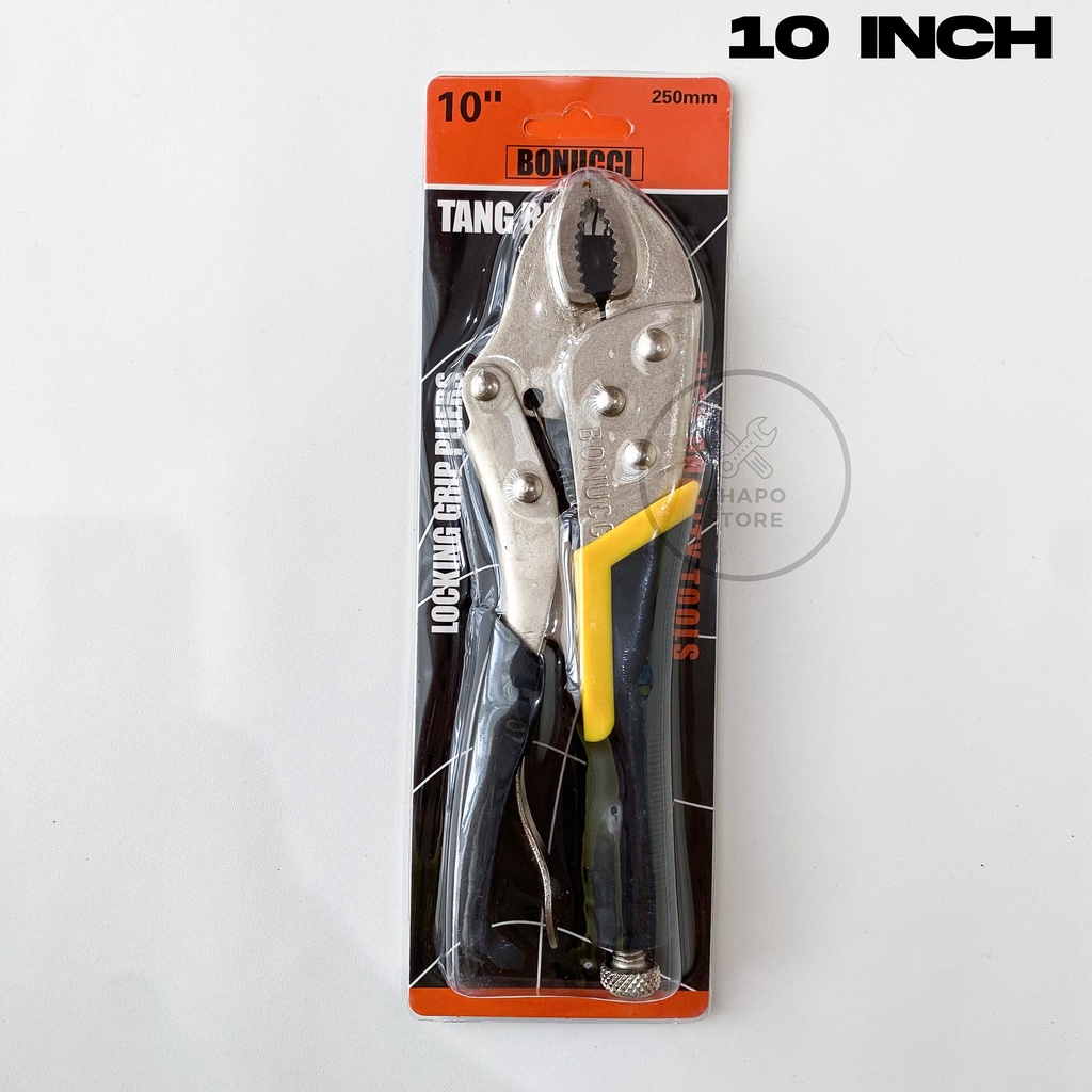 Jual Bonucci tang buaya 10" inch locking grip pliers tang jepit ...