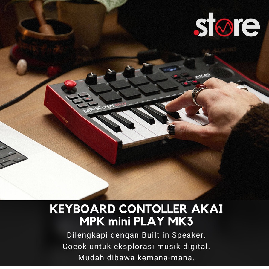 Jual Midi Keyboard Controller AKAI MPK MINI PLAY MK3 | Shopee Indonesia