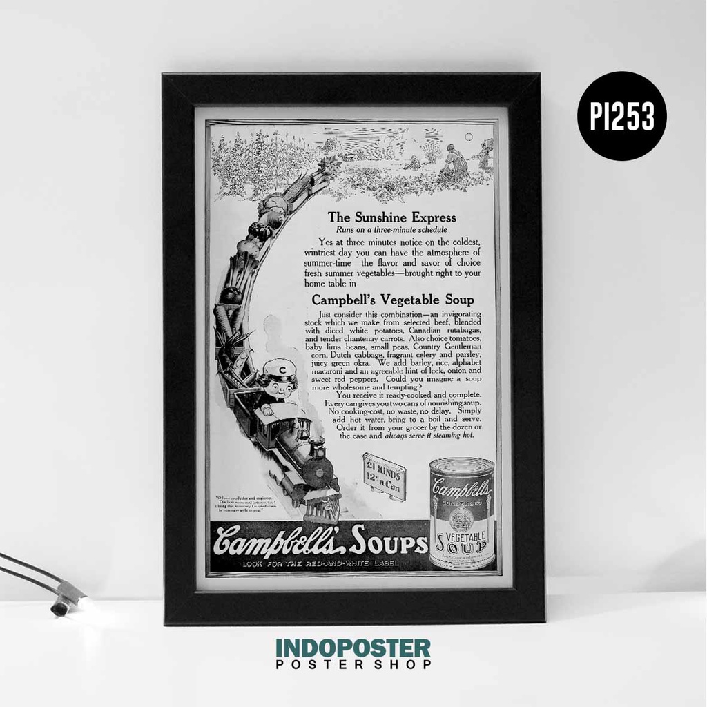 Jual Poster Vintage Retro Jadul Iklan Advertisement Campbells Vegetable ...