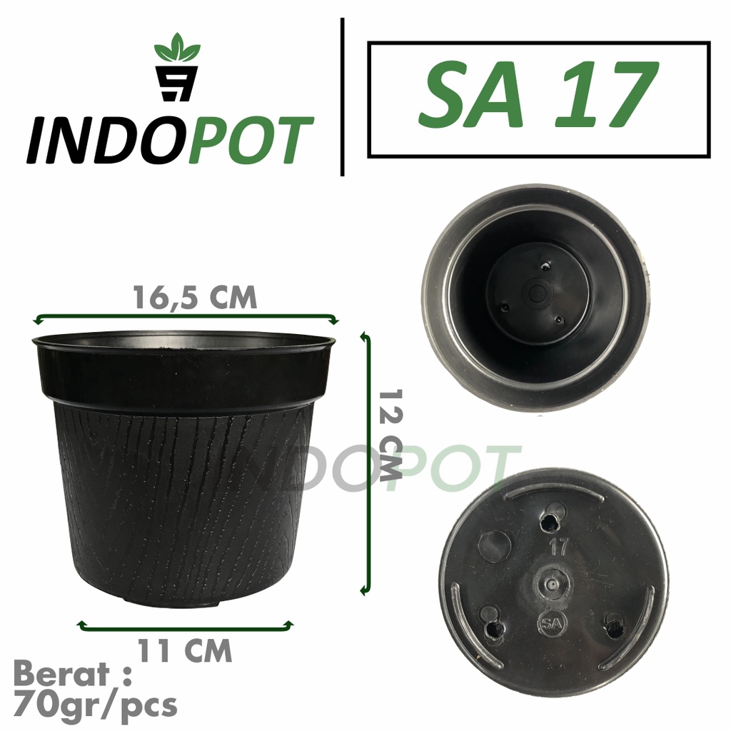 Jual Pot Bunga Hitam Ukuran 17 Berbagai Macam Merk Pot Bunga Hitam Pot ...
