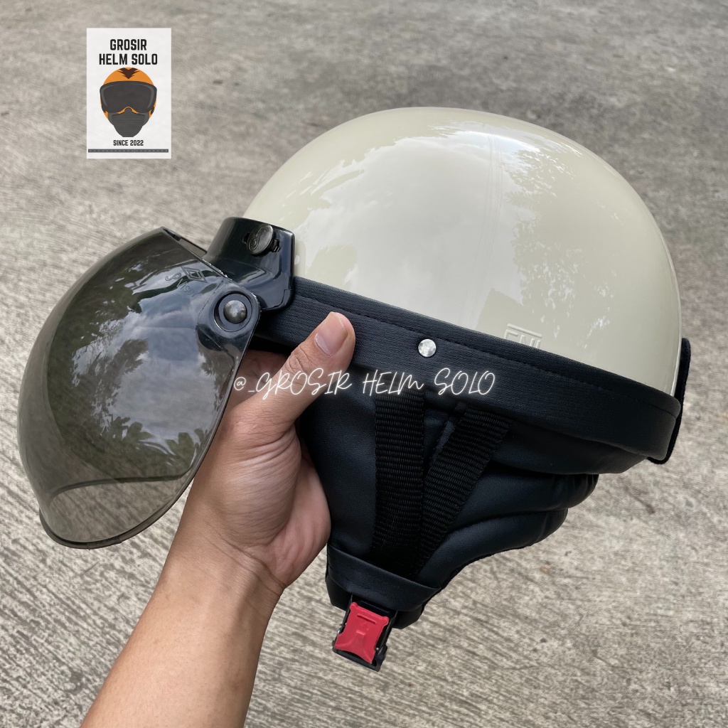 Jual helm bogo chips retro chip polos dewasa SNI | Shopee Indonesia