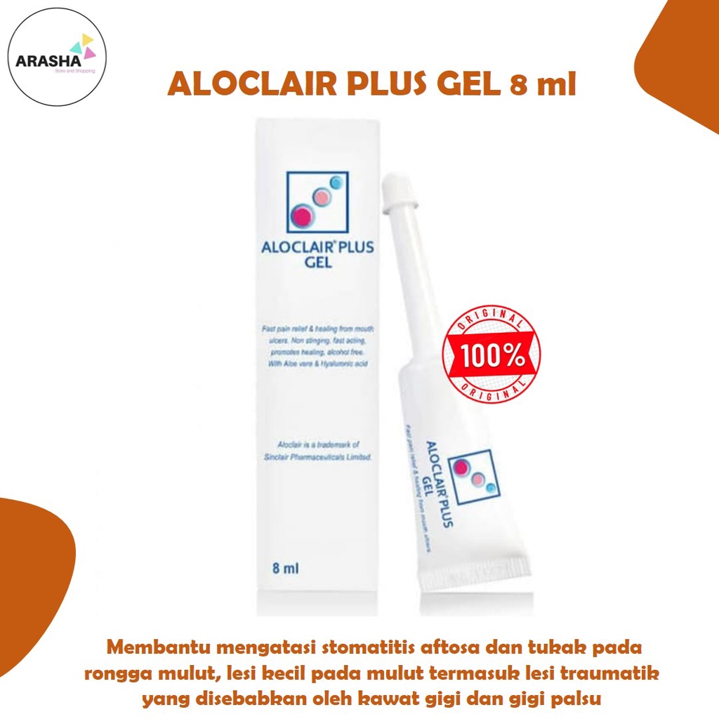 Jual ALOCLAIR PLUS GEL 8 ML Obat Sariawan | Luka Mulut | Panas Dalam ...