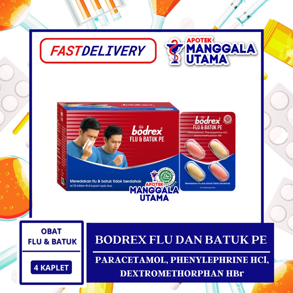 Jual BODREX FLU & BATUK PE ISI ISI 4 TABLET | Shopee Indonesia