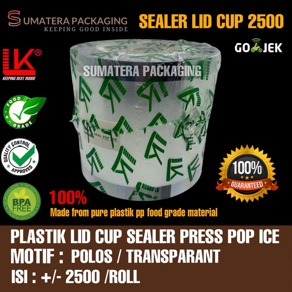 Jual SEALERCUP PLASTIK LID 2500 CUP POLOS LK SEAL POP ICE ES MEDAN ...