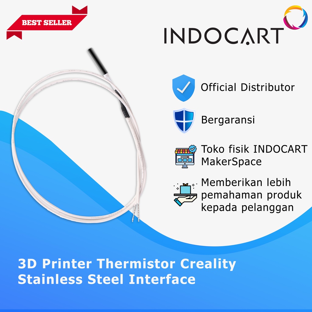 Jual INDOCART Thermistor 3D Printer-Creality-Stainless Steel Interface ...