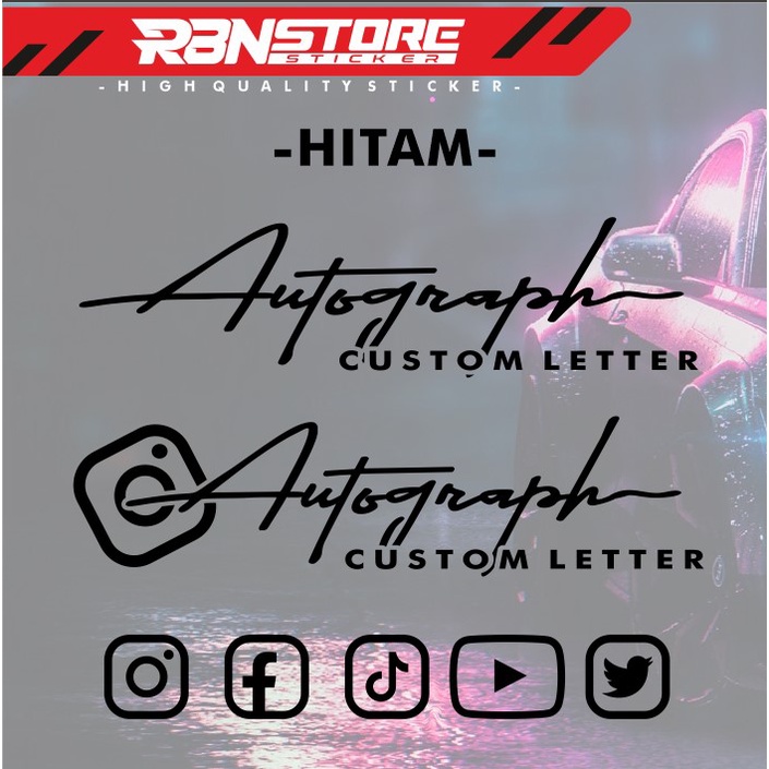 Jual STIKER AUTOGRAPH TANDA TANGAN NAMA COSTUM UNTUK MOTOR DAN MOBIL ...