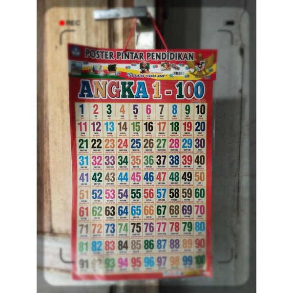 Jual Poster Tali Angka 1-100 | Shopee Indonesia