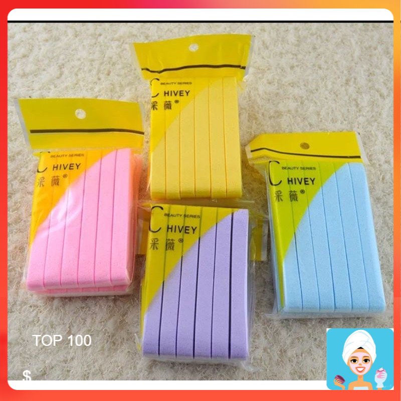 Jual [ML] STICK SPONS KENTANG FACIAL / SPONGE KENTANG BULAT / SPON MAKE ...