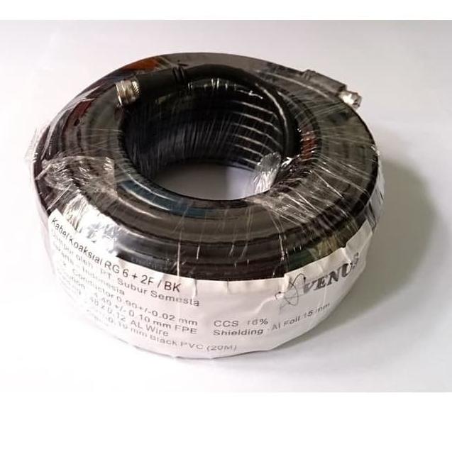 Jual Makin laris--Venus Kabel Coaxial RG6+2F 15meter | Shopee Indonesia