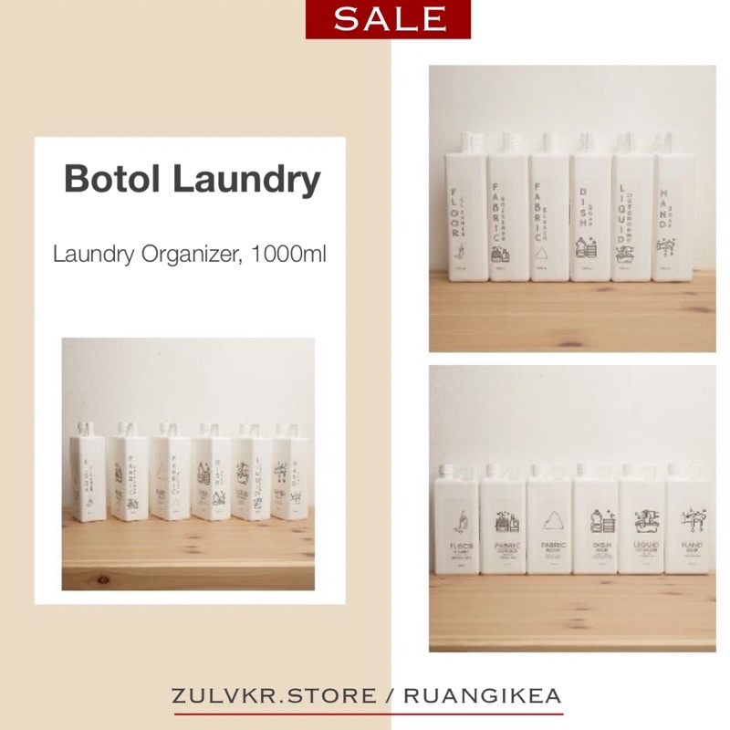 Jual [V1.4] Botol laundry aesthetic refill botol sabun cair laundry ...