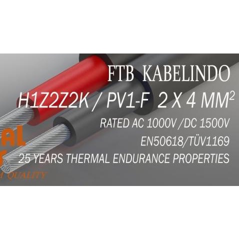 Jual KABEL SOLAR PANEL PV1-F 2x4 mm2 12 AWG H1Z2Z2-K 2x4 TWIN CORE SLOCABLE | Shopee Indonesia