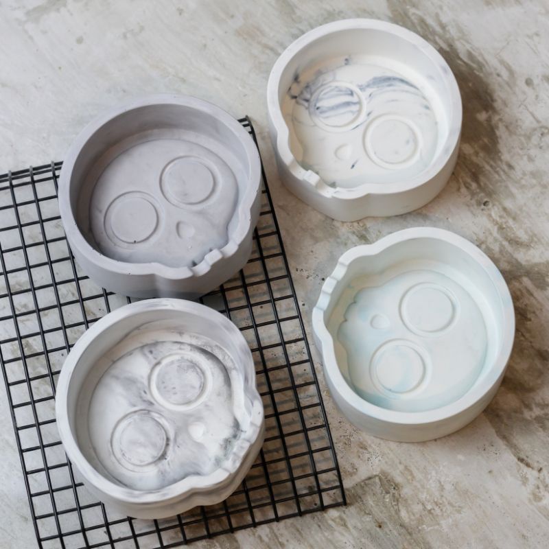 Jual ASBAK ROKOK TENGKORAK /ASBAK ROKOK CONCRETE /AESTHETIC /ASHTRAY ...