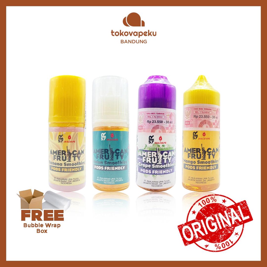 Jual AMERICAN FRUITY PODS FRIENDLY AMERICAN SERIES 30ML ORIGINAL by R57 ...