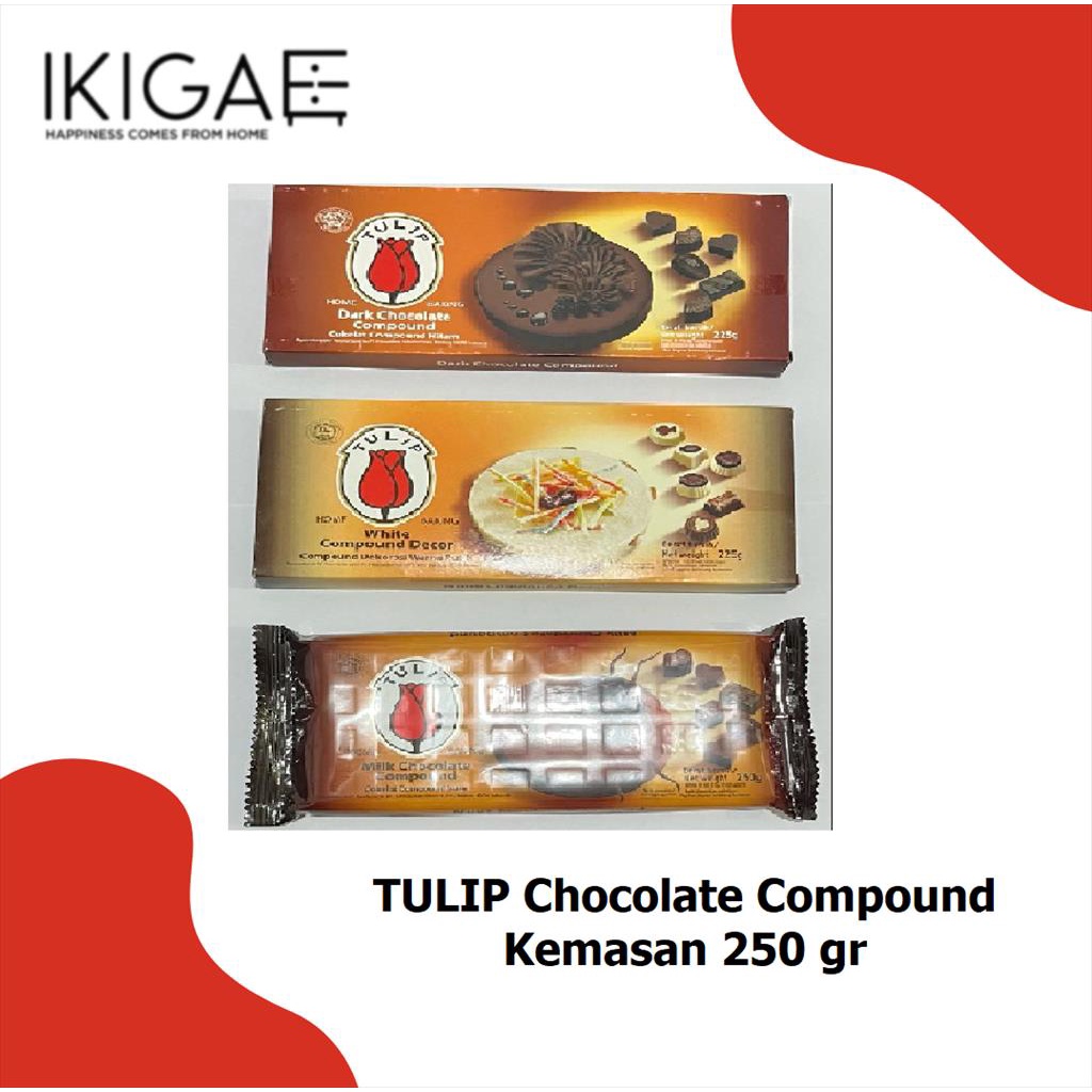 Jual TULIP CHOCOLATE COMPOUND / COKELAT MASAK / COKELAT BAKING 250 gr ...