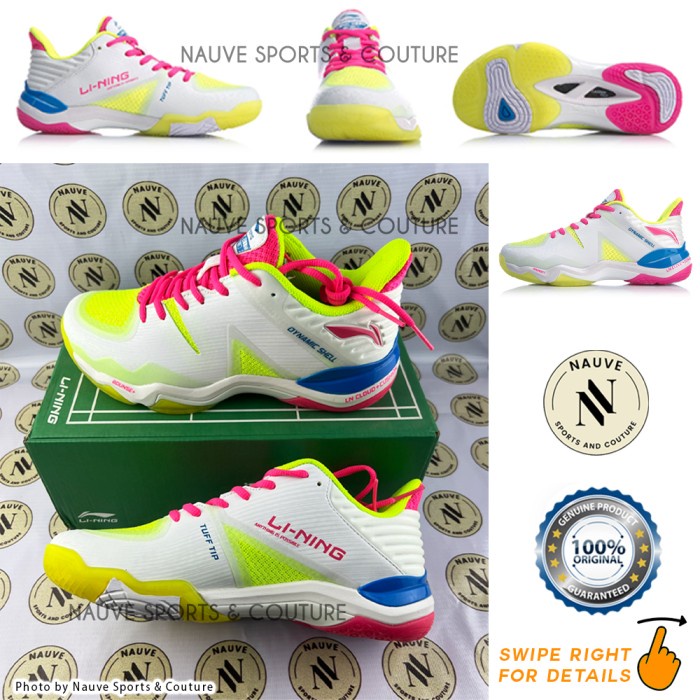 Jual Sepatu Badminton Lining Sonic Boom 4.0 AYZQ001 Original - White ...