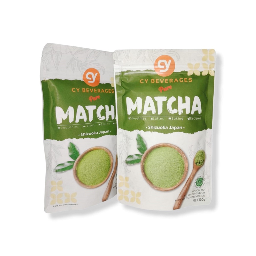 Jual CY BEVERAGES PURE MATCHA POWDER 100% ORIGINAL JAPAN IMPORT - 100GR ...