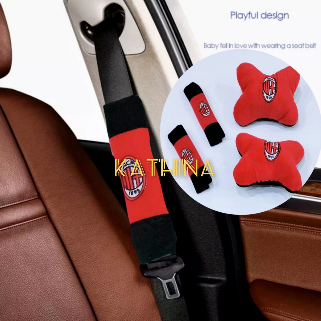 Jual Bantal Senderan Kepala Mobil 2in1 dan 3in1 Motif ACM AC Milan ...