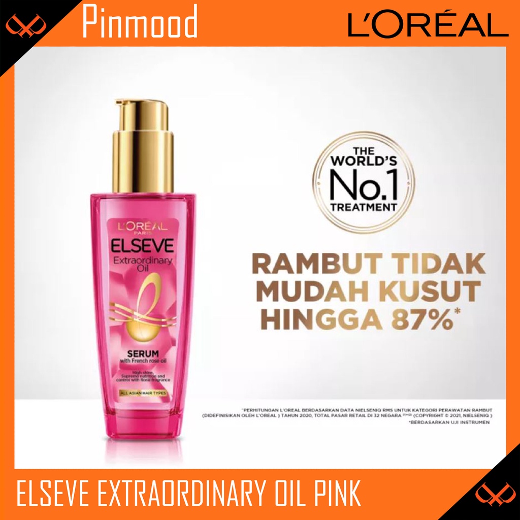 Jual LOREAL PARIS ELSEVE EXTRAORDINARY OIL PINK HAIR TREATMENT SERUM ...