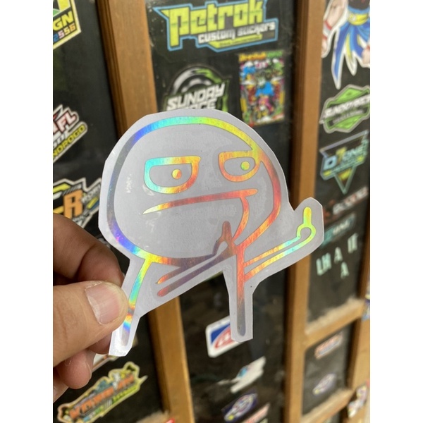 Jual Sticker Cutting Fucek Sticker Hologram Bisa Nyala | Shopee Indonesia