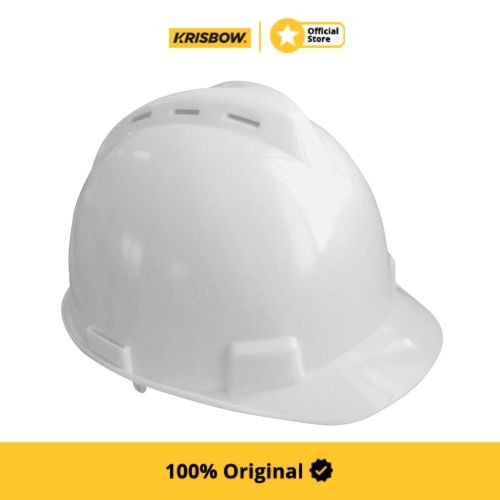 Jual Safety Helmet Krisbow Brim Vented Helm Keselamatan Kerja Hdpe ...