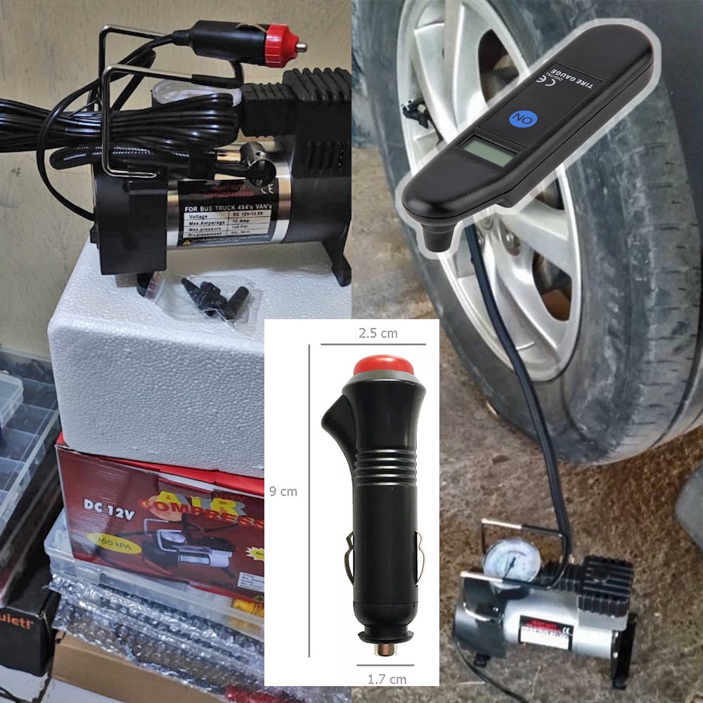 Jual Paket Bundle Pompa Pengisi Angin Ban Heavy Duty Digital Tire Gauge ...