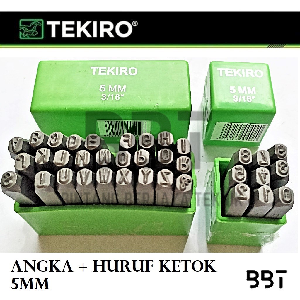 Jual PAKET Tekiro Huruf + Angka Ketok 5MM / Drip Nomor Huruf Pukul 5 MM ...