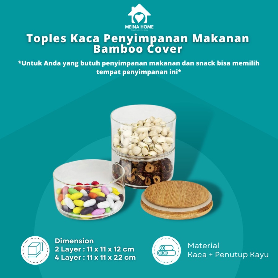 Jual TOPLES KACA UNIK TEMPAT MAKANAN MODEL BAMBO TEMPAT SNACK MODEL ...