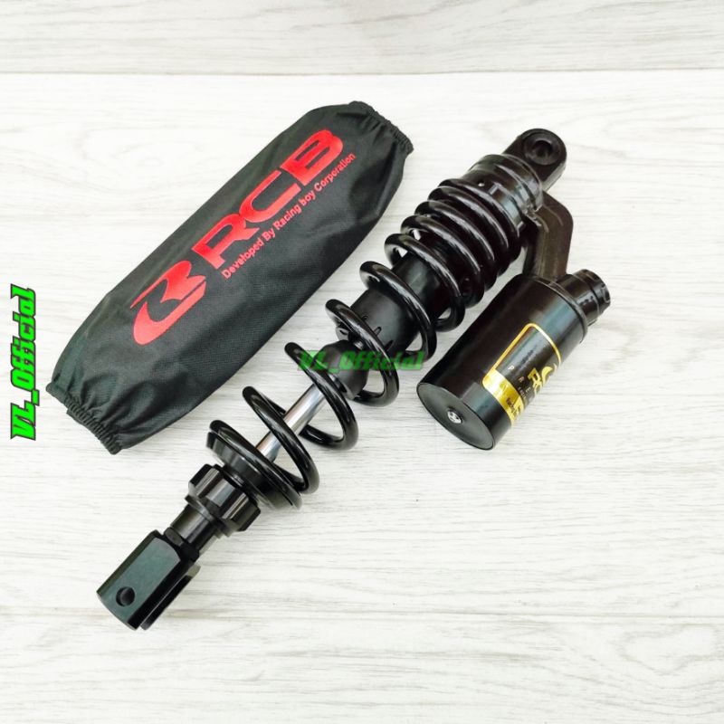 Jual shockbreaker rcb full black as chrome sok tabung rcb matic 330mm ...