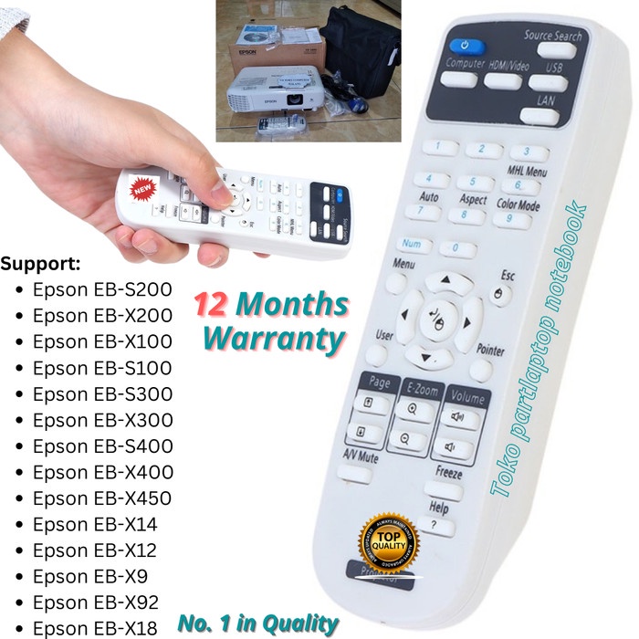 Jual Remote Control Proyektor Projector Epson high quality new | Shopee ...