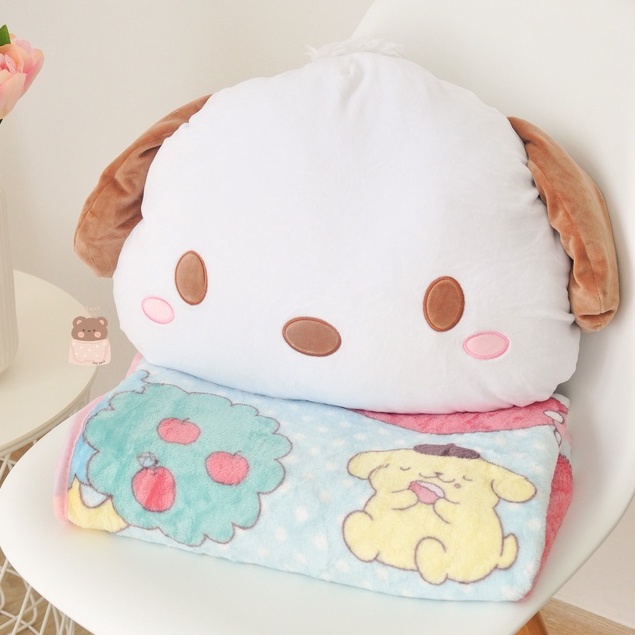 Jual Bantal Selimut ( BALMUT ) Pochacco Sanrio White Dog | Shopee Indonesia