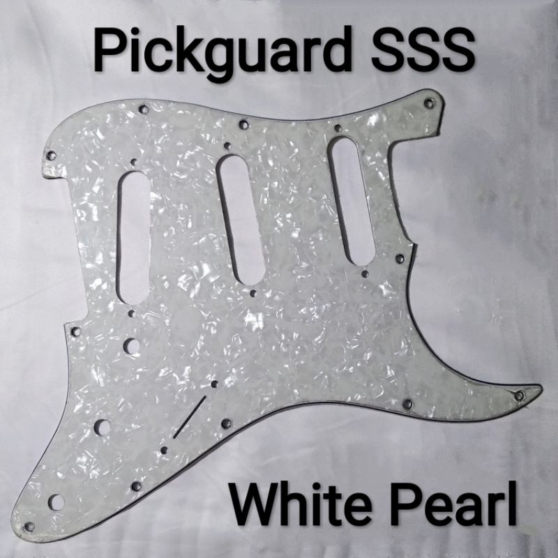 Jual Pickguard SSS Fender Stratocaster (White Pearloid) | Shopee Indonesia