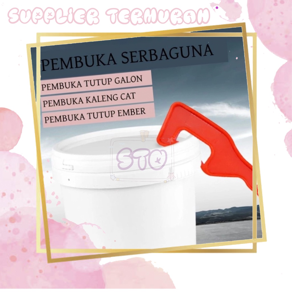 Jual Alat Pembuka Tutup Ember Gallon Cat Minyak Portable Bahan Latex ...