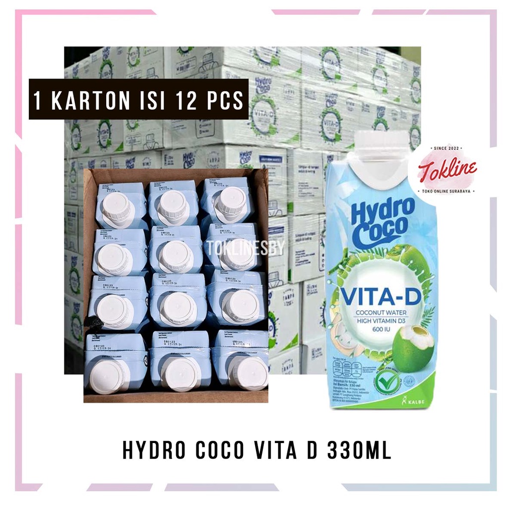 Jual [ 1 KARTON ISI 12 PCS ] HYDRO COCO HYDROCOCO VITAD VITA D 330ML ...