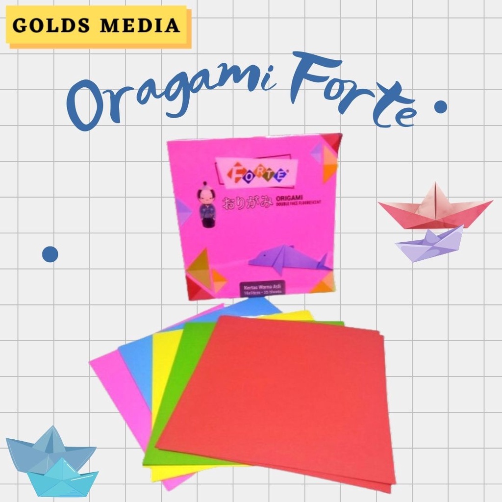 Jual Forte Origami Forte Kertas Lipat Warna Warni Forte Kertas Lipat 16 ...