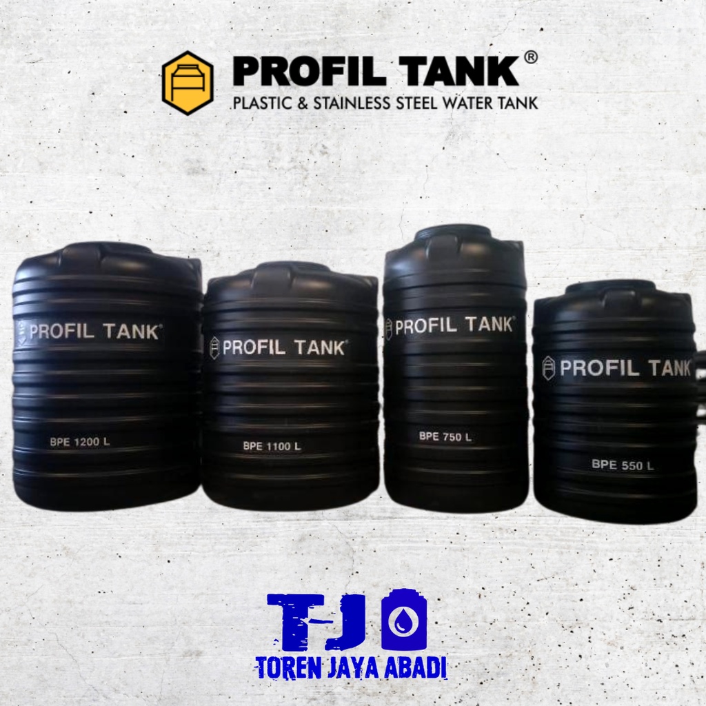 Jual Tandon / Toren air Profil Tank BPE 550 Liter - HITAM | Shopee ...