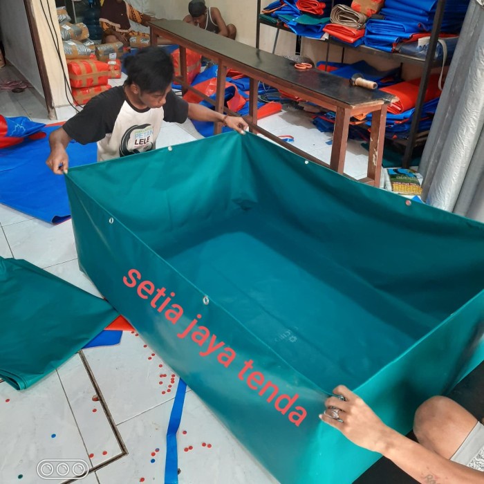 Jual Aquaka Kolam Terpal Kotak Ukuran P 2M X L 1M X T 0.5M Bahan Orchid ...