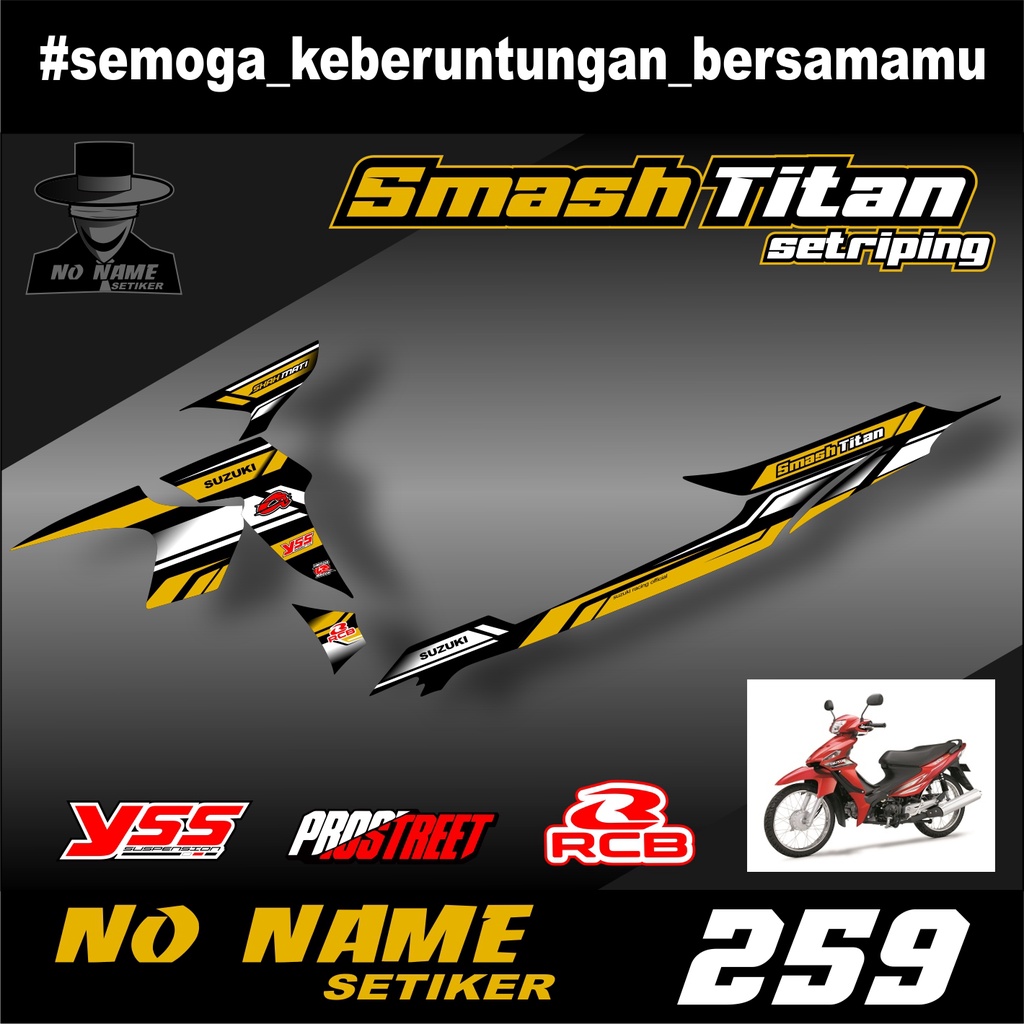 Jual Stiker striping variasi suzuki smash titan (259)-decal Stiker ...
